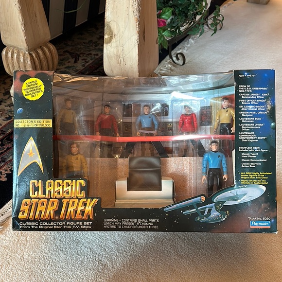 Toys | Nib Classic Star Trek Bridge Collector Figure Set 1993 Playmates ...